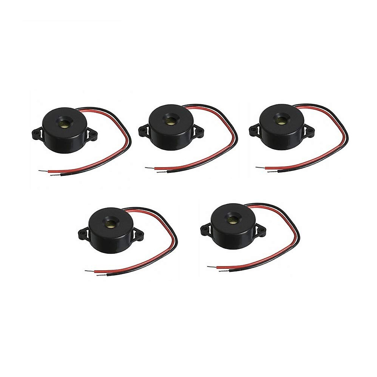 OLatus OLA10001 Piezoelectric 3-12 Volt Big Buzzer with Wire for Electronics Projects (Pack of 5)