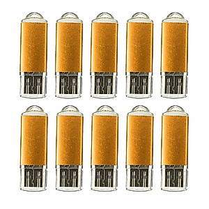 USB Flash Drive Pack of 10 Thumb Drives Bulk, Metal USB 2.0 Memory Sticks Swivel Pen Drive U Disk (10PCS - 8MB (Not GB))
