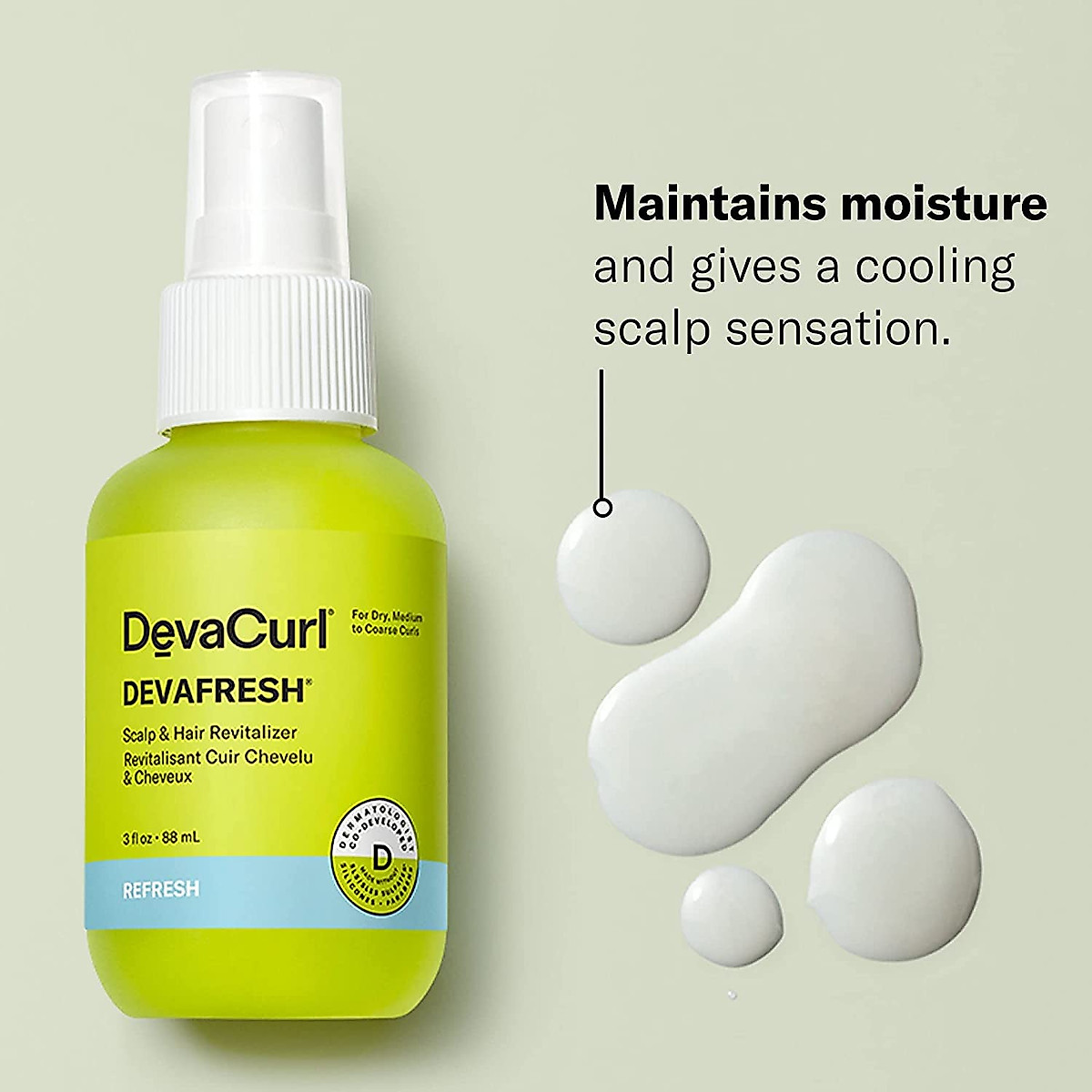 DevaCurl DevaFresh Scalp & Hair Revitalizer, 3 fl. oz.