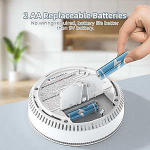 Smoke Detector Carbon Monoxide Detector Combo Standalone Model 2 Packs & Smoke Detector Carbon Monoxide Detector Combo 2.4G WiFi Model 2 Packs