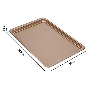 Latauar Premium Baking Sheet, Bakeware Set of 2, Cookie Sheet Half Sheet Baking Pan Stainless Steel, 14.5 Inch x 10 Inch, Non Toxic & Healthy - 2 Pack