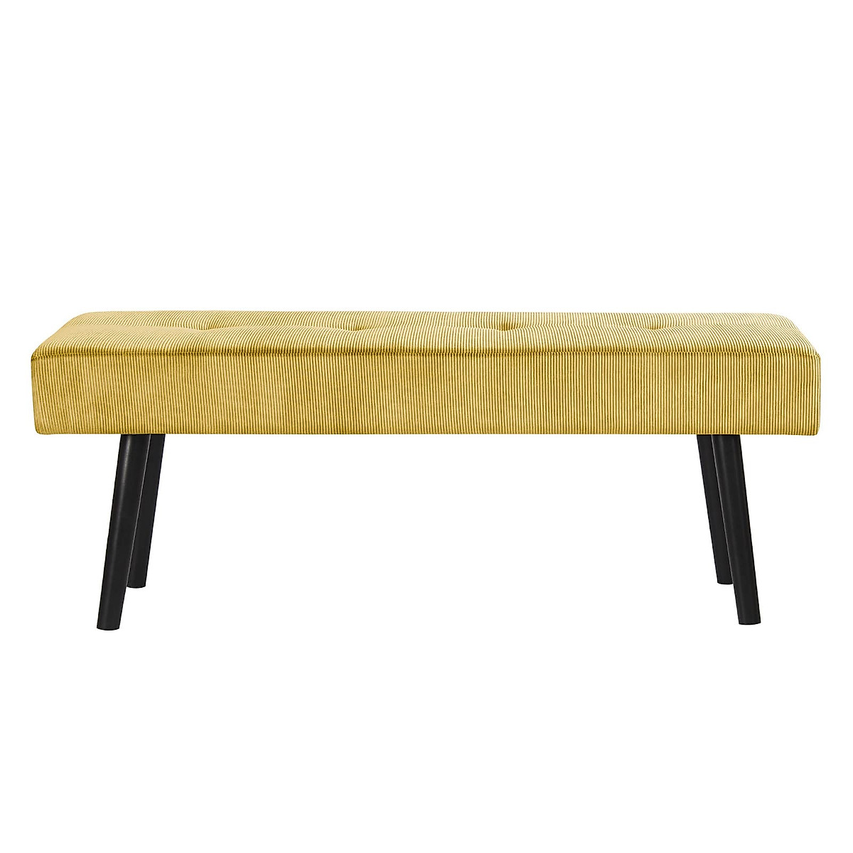 Comfy to go Entryway Bench - Bench for Bedroom, Modern Ottoman End of Bed, Corduroy Padded Benches for Living Room, Foyer, Mudroom, Hallway - 39" L x 14" W x 17" H