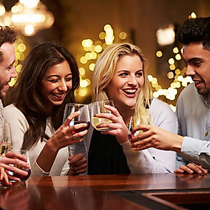 Chouggo Stemless Wine Glasses Set of 6, Hand Blown Premium Crystal Square Red White Wine Glass - Gifts for Women, Men, Wedding, Anniversary, Christmas, Birthday - 15Oz