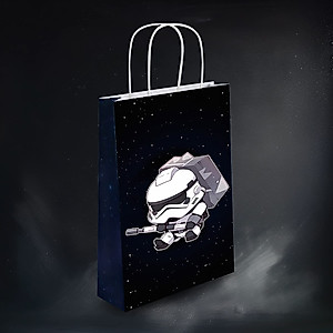 pepdhuk 16 Pcs Star Classic Wars Theme Birthday Party Mandalorian Decorations Gift Bags for Star Classic Wars Goodie Bags Party Supplies