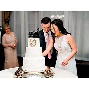 Yuezoloz Street Glide Motorcycle Wedding Cake Topper, Ride with Me Forever Cake Topper, Motorcycle Wedding Topper Couple on Harley Davidson for Wedding/Anniversary/Bridal Shower Party Decor