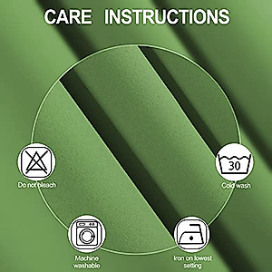 LEMOMO Light Green Blackout Curtains for Bedroom Room Darkening Curtains/Draperies 52 x 84 Inches Long Thermal Insulated Living Room Curtains Set of 2 Panels