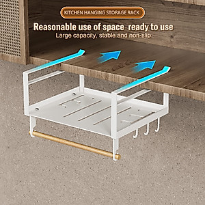 2 Packs Hanging Pull Out Drawer Basket,Lower Rack Basket, Slide Down Cabinet Storage Rack Basket, Space Saving Kitchen Counter, Sideboard, Under Desk, Bookshelf Closet,White