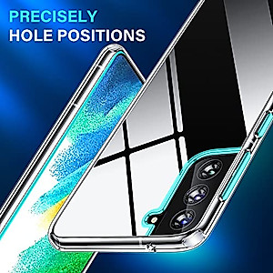 Vakoo for Samsung Galaxy S21 FE Case, 6.4-Inch, Ultra Clear Hard PC Back+Soft TPU Bumper Protective Phone Cover, Crystal Clear