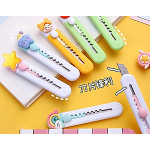 Peaches Box Cutter Retractable, Sharp Utility Knife Retractable, Cute Box Cutters for Office, Home, Arts Crafts, Cartons, Cardboard, Utility Knives, Knives (3H075)