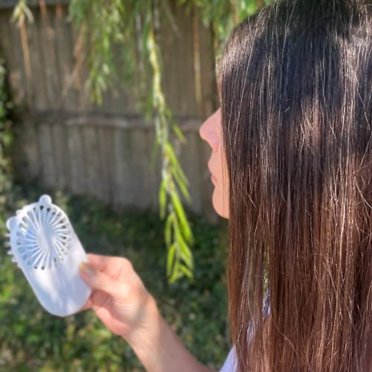 Alloyed's Handheld Small Fan Mini Powerful Personal Portable Fan Speed Adjustable Cooling for Kids, Makeup, Home Office Desk, Travel (WHITE) (AlloyedFANWHT)