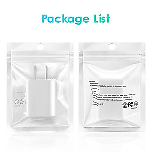 Mubarek USB Wall Charger,Fast Charger Safe USB Charger Block, Compact Fast Charging Block Adapter, Portable Power Adapter Lighting USB Charger Block, Port Charging Block, USB Plug Power Brick