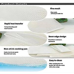 2PCS Rice Net,Cooking Cloth,Sushi Rice Cooking Net,Rice Cooker Napkin,Sushi Rice Cooking Napkin,Reusable Commercial Rice Net Napkin