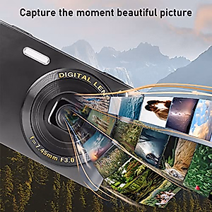 Digital Camera 18MP 2.7 Inch LCD Screen 8X Digital Zoom FHD 1080P Digital Camera Small Camera for Teens Students Boys Girls Seniors