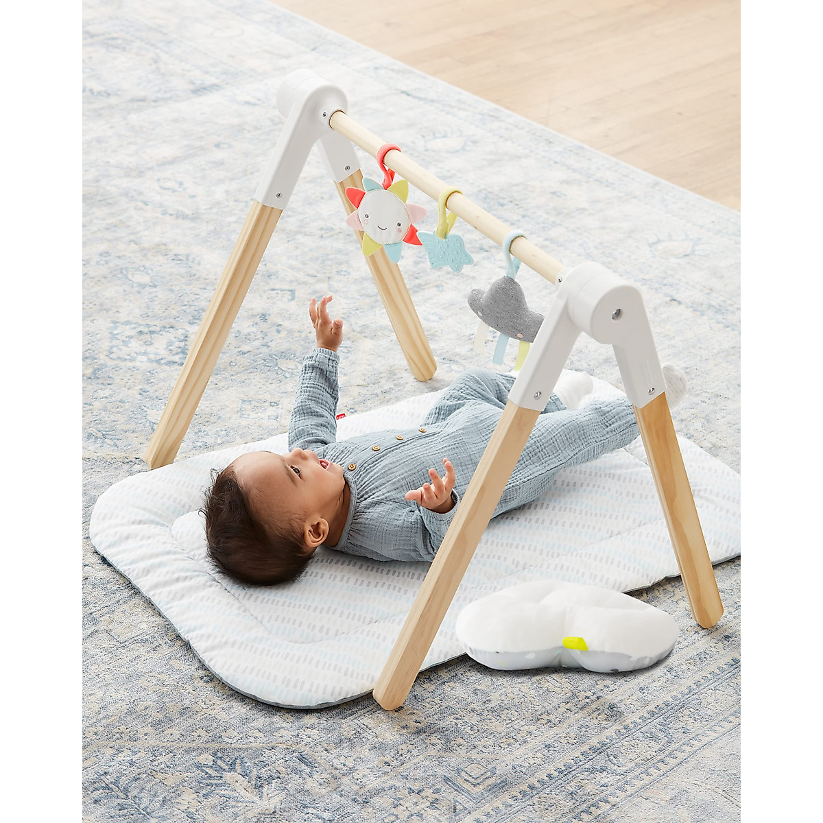Skip Hop Wooden Baby Gym, Silver Lining Cloud Activity Gym