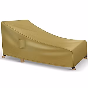 Richwon Chaise Lounge Covers Outdoor Waterproof, Heavy Duty Patio Furniture Covers, Outdoor Furniture Covers Pool Lounge Chair Cover Fits up to 78L x 34W x 32H inches, 1 Pack, Khaki
