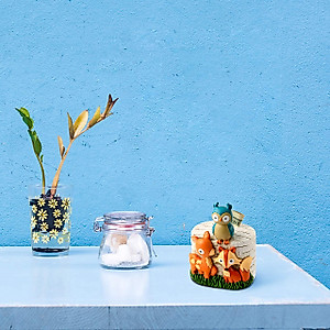 FASHIONCRAFT Woodland Animals Nursery Money Bank - 4.5 x 3.5 x 3 inch - Polyresin - 3D Design - Handpainted - Gender Neutral for Boys and Girls - Baby Room Decor