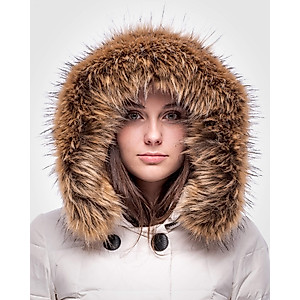 Futrzane Classic Hood Trim - Faux Fur Trim for Hood Replacement - Fur Attachment (M, Bronze Classic)