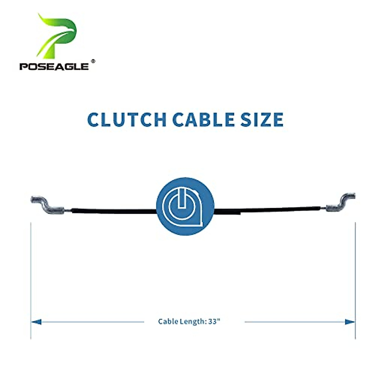 POSEAGLE 762259MA Auger Drive Cable Replaces Craftsman 762259ma, Craftsman 762259, Murray 762259MA, Murray 1501124MA