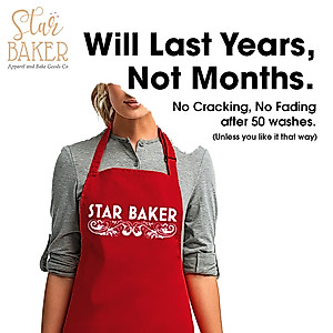 Donkey Tees Star Baker Apron - Amateur Baker American British Baking Show Pastry Chef Gift Kitchen Apron
