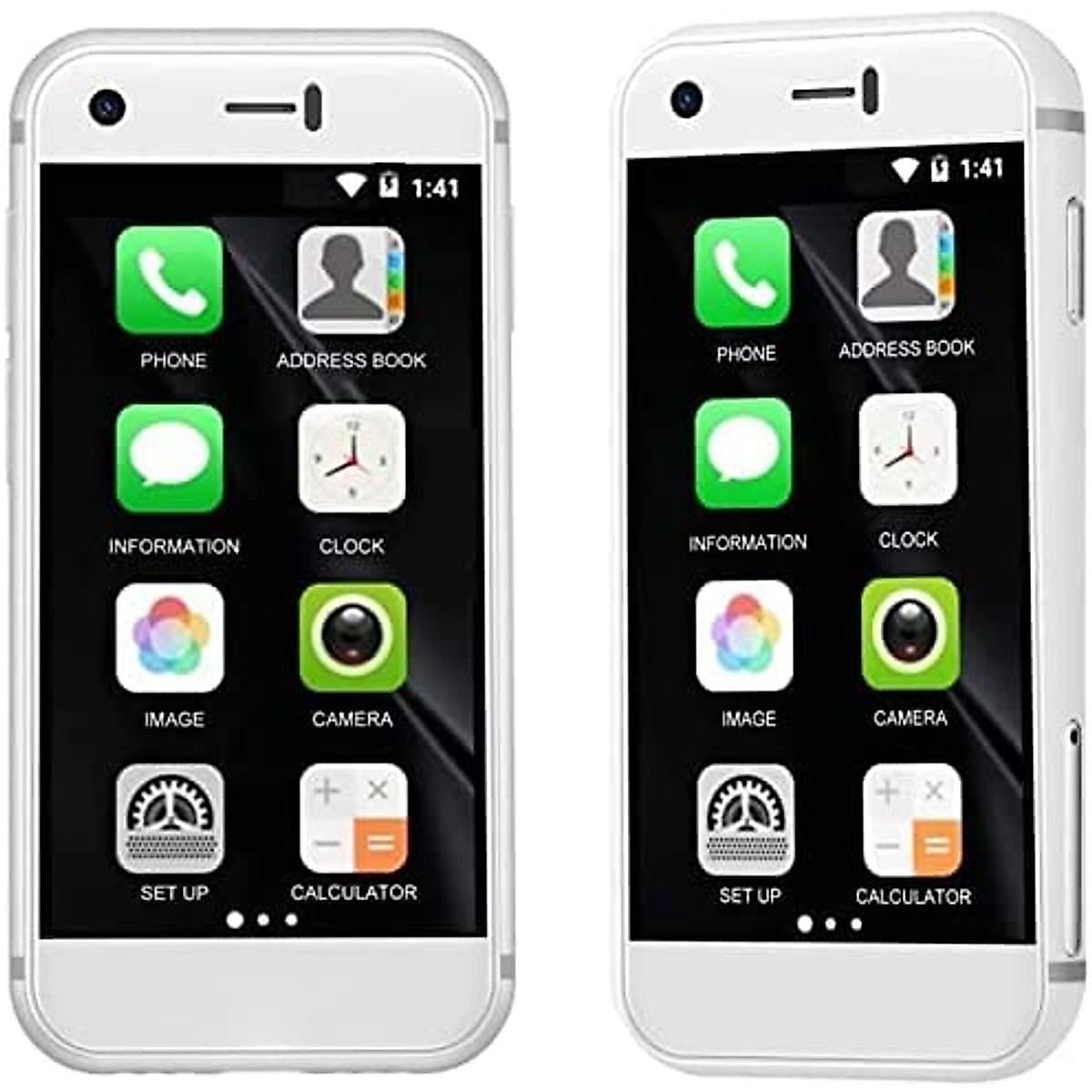 Hipipooo Super Small Mini Smartphone 3G Dual SIM Mobile Phone 1GB RAM 8GB ROM 5.0MP Quad Core Dual Standby Unlocked Small Phones Kids Phone Pocket 2.5 Inch Android Mini Cellphone (White)