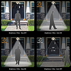 ORALUCE Motion Sensor Light Bulbs Indoor Outdoor 60 watt Equivalent, A19 E26 9W Motion Activated LED Bulb 3000K Warm White, Motion Sensor Light for Garage, Closet, Porch, Stairs, 2 Pack