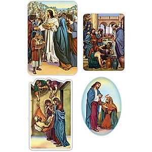 Our Miracle of Jesus Catholic Sticker Sheet, Novelty Religious Inspirational Stickers for Sunday Schools, Scrapbooking, Journaling, Pack of 2