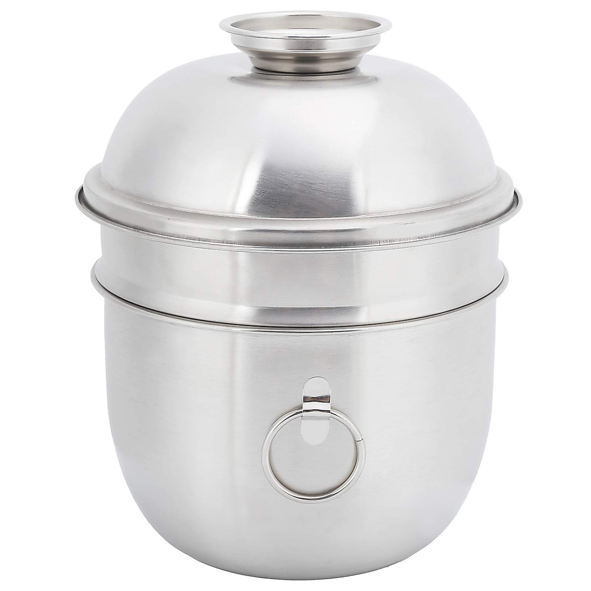 Yosoo Noodle Bowl, Stainless Steel Fast Food Bowl Double‑Layer Lunch Box Instant Noodle Soup Cup with Lid