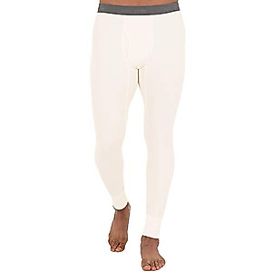 Fruit of the Loom Men's Recycled Waffle Thermal Underwear Set (Top and Bottom), Natural, Medium