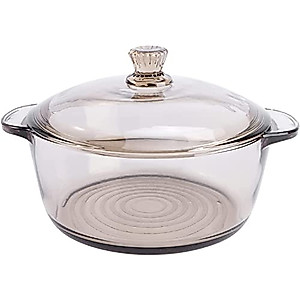 Glass Saucepan with Cover Heat-Resistant Glass Pot and Pan with Lid, Clear Glass Cooking Pot Cookware Set for Pasta, Noodle, Soup & Baby Food