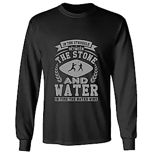 Gift for Martial Arts Fans Concept of The Water Winning Black and Muticolor Unisex Long Sleeve T Shirt