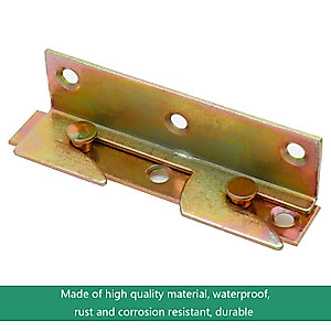 BokWin 4 Sets No Mortise Bed Rail Fittings Wooden Bed Frame Connectors Metal Bed Rail Fasteners