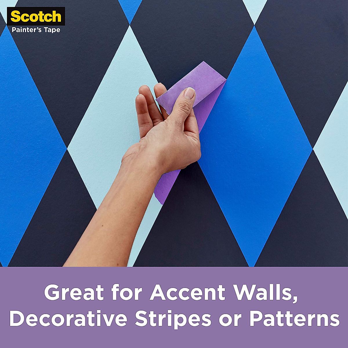 Scotch 2080EL-24E ScotchBlue Delicate Surfaces Painters Tape, 0.94" Width x 60 yd, Purple