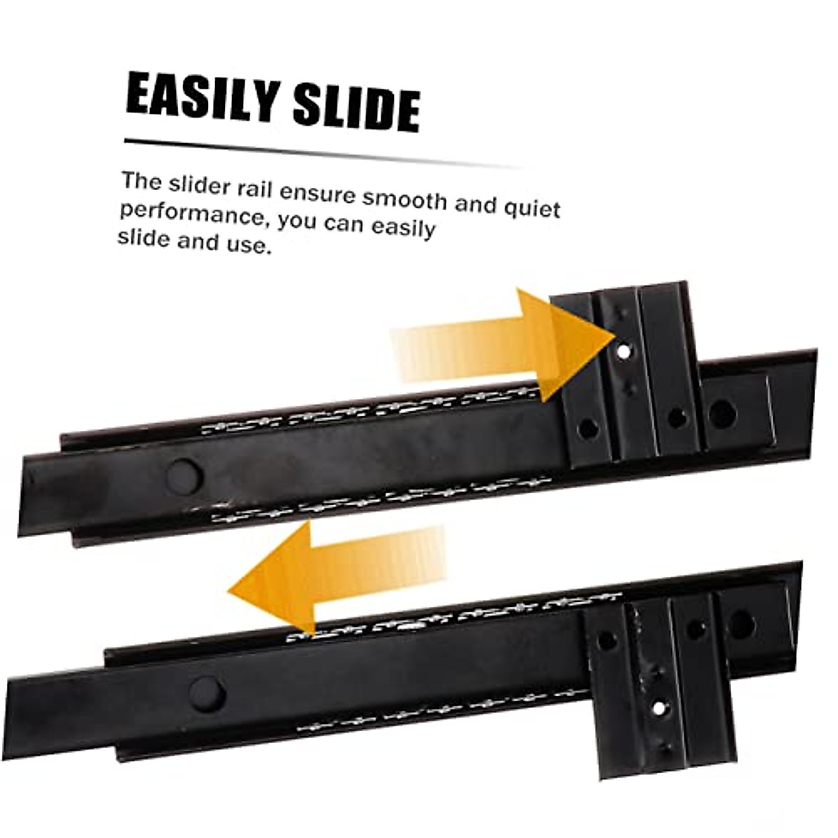 DOITOOL 2 Pairs Keyboard Track Black Slides Black Drawer Vanity Trays Heavy Duty Drawer Slides Keyboard Drawer Under Desk Slide Keyboard Tray Under Desk Slide Drawer Track Keyboard Slide