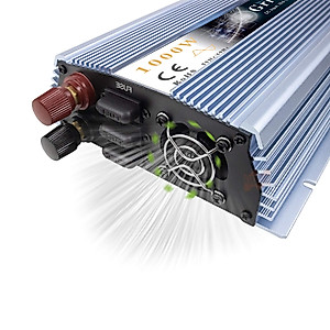 Marsrock 1000W Grid Tie Solar Inverter, 20-50V DC to AC 120V Pure Sine Wave Inverter for 1000-1200W 24V, 30V, 36V PV Module(AC120V Blue)