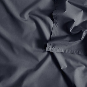 Brooklinen Luxury Percale Core Sheet Set, Full Size in Graphite - Fitted Sheet, Flat Sheet, 2 Pillowcases | Best Sheets