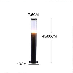 ACLBLK European E27 Column Light Stainless Steel Landscape Courtyard Fixture Exterior Rainproof Lawn Column Lamp Lantern Decorative Villa Garden Entrance High Pole Lamp Simple Home Community Street Li