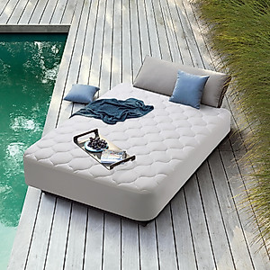 Ayge Queen Air Mattress Cover Thick Cooling Top Mattress Pad Cover Quilted Fitted Mattress Protector with 15-23 Inch Deep Pocket