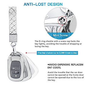 1797 Key Fob Cover for Honda Civic 2022 2023 CR-V HR-V Accessories Keychain Car Remote Shell Bling Crystal TPU Silver