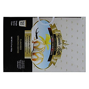 Grande Kaffe Jamaican Me Crazy Flavored Ground Coffee, 18 Single Serve Cups