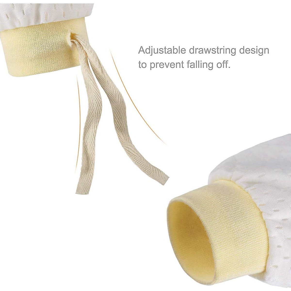 Aijian Chryvva Pack of 6 Baby Mesh Gloves Cotton No Scratch Mittens for Unisex (3Colors/0-12Months)