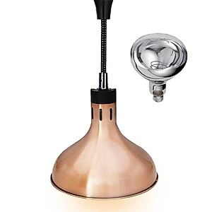 JIAWANSHUN Food Heat Lamp Food Warmer Lamp Bulb 250W Commercial Food Warmers 60-180mm Adjustable Hanging Food Heat Lamps Restaurant Supplies Food Service Heating Lamp 110V