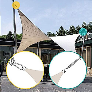 FOLUXING Shade Sail Hardware Kit for Rectangle or Square Sun Shade Sail Installation in Patio Lawn Garden, 304 Grade Stainless for Garden Outdoors(40Pcs)
