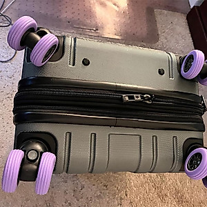 Yopolaz Reduce Noise Suitcase Wheels Cover - 8 Pack Silicon Carry on Luggage Wheels Cover for Most 8-Spinner Wheels Luggage Sets (Multicolor A)