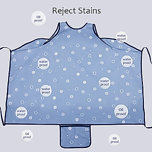 MOTEERLLU Coverall Baby Feeding Bib for Eating,Long Sleeves Bib Attaches to Highchair and Table,Weaning Bibs