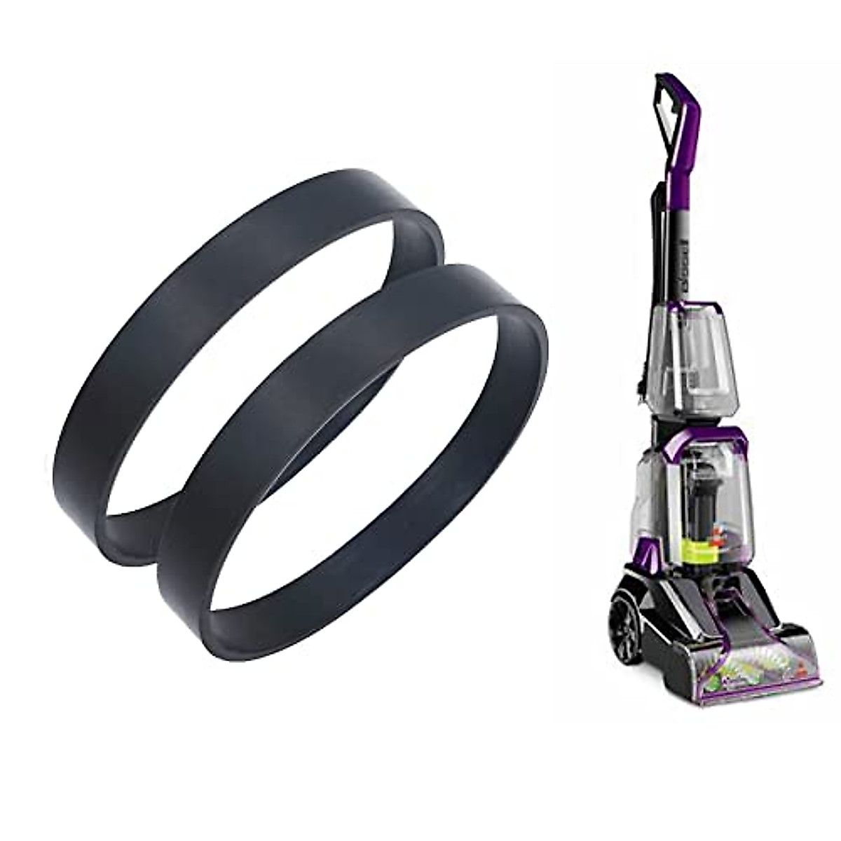 Replacement Vacuum Belts for Bissell 2910, 2910W,1986, 2987, 29878, 29879, 2806, 28062, 28068, P2283,22839,22837 PowerForce/TurboClean PowerBrush Pet Carpet Cleaner,Parts# 1606428 (2Pack)