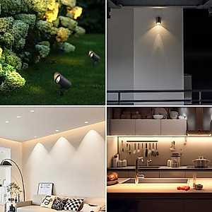 WeshLMPO MR16 Halogen Light Bulb 2 pin 35W 12V, 420LM High Output GU5.3 Base for Landscape Lights, Track Lights, Fiber Optics, Desk Lamps, 2700K Warm White Dimmable, 6 Pack