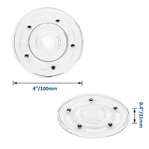 Zorveiio 6” Black Acrylic Turntable Organizer, Rotating Organizer Swivel Plate for Bathroom Kitchen Cabinet Table Spice Rack Cake Pantry