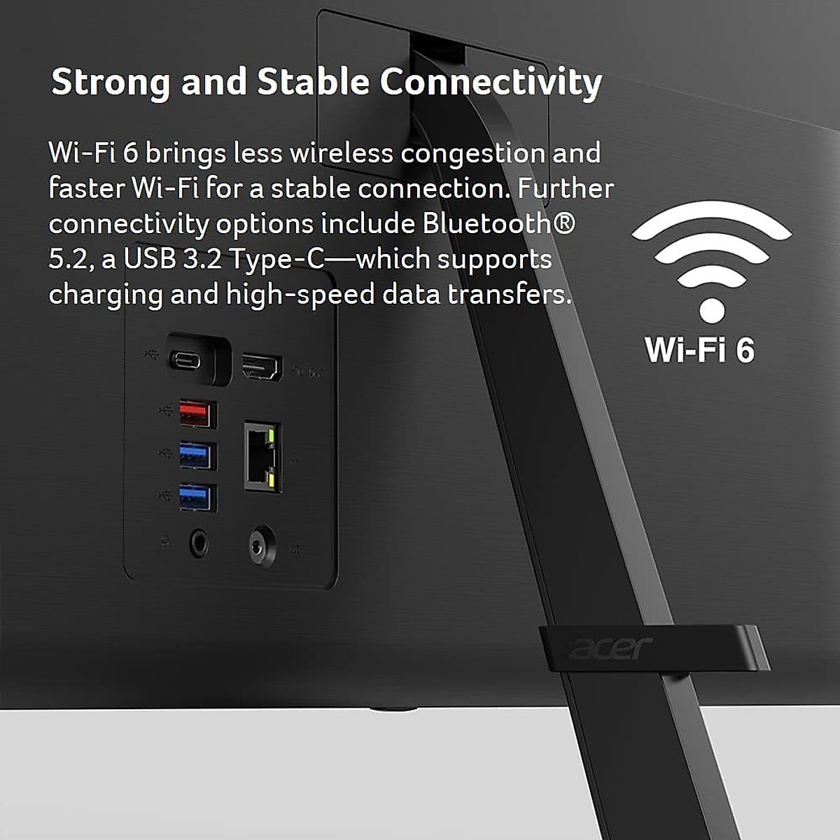 acer 2023 27-inch FHD IPS All-in-One AIO Desktop PC Intel 4-Core i5-1235U Iris Xe Graphics 32GB DDR4 RAM 1TB SSD WiFi AX BT RJ45 USB-C Webcam HDMI Windows 11 Pro Wireless KB and Mouse w/RE USB