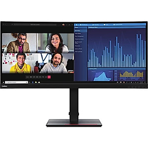 Lenovo ThinkVision P34W-20 34" UW-QHD Curved Screen WLED LCD Monitor - 21:9 - Raven Black - 34" Class - (IPS) Technology - 3440 x 1440 -1.07 Billion Colors - 300 Nit - (Renewed)