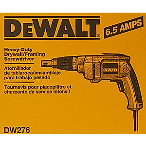 DEWALT Drywall Screw Gun, Variable Speed Reversible, 6.5-Amp (DW276)